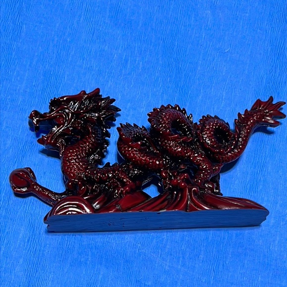 Accents | Deep Red Dragon Resin Figure | Poshmark